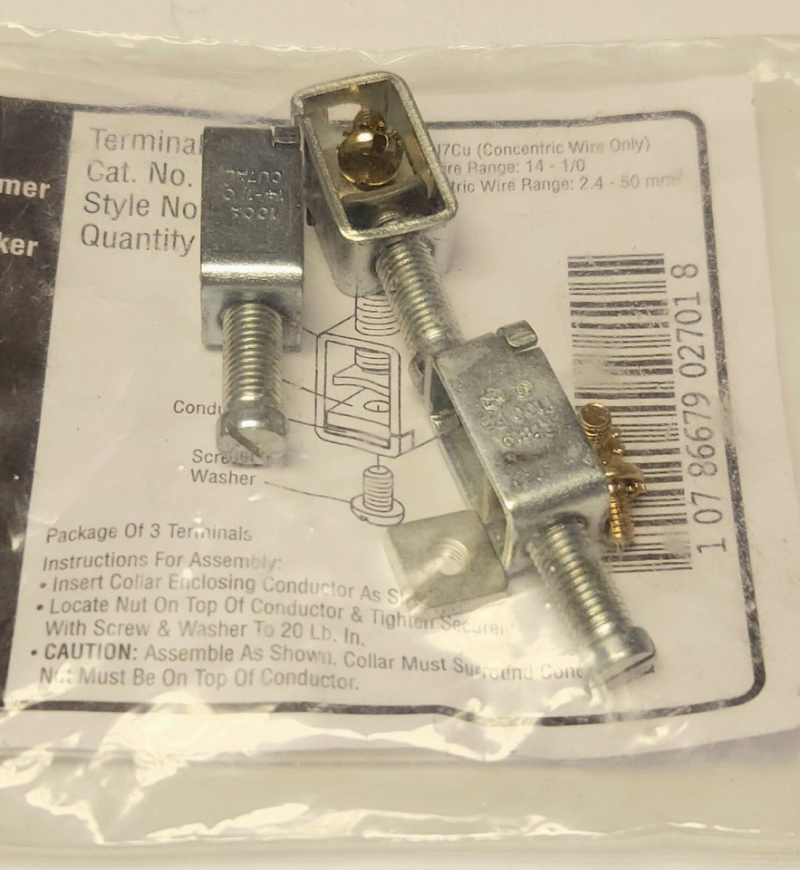 EATON CUTLER HAMMER 3T100FB F Frame Breaker 100 AMP Lug Kit Type FD HFD ...