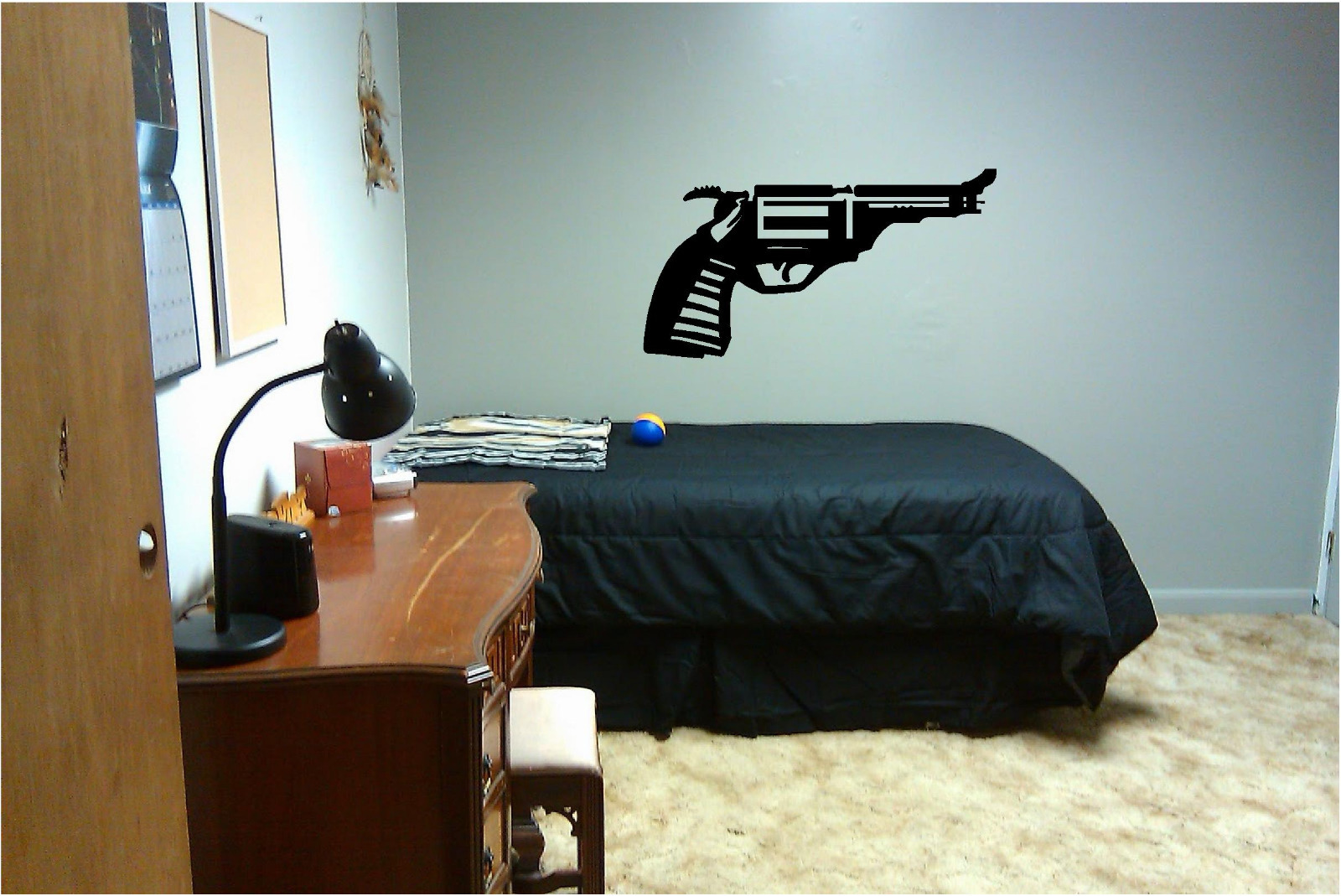 Gun Revolver Wall Sticker Wall Art Vinyl Decals Wall Decor Wall ...