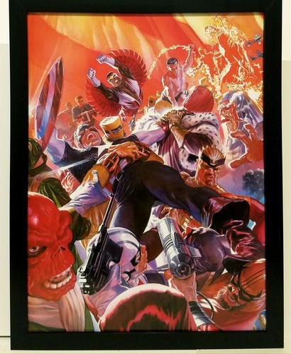 Captain America Rogue's Gallery by Alex Ross 9x12 FRAMED Marvel Comics ...