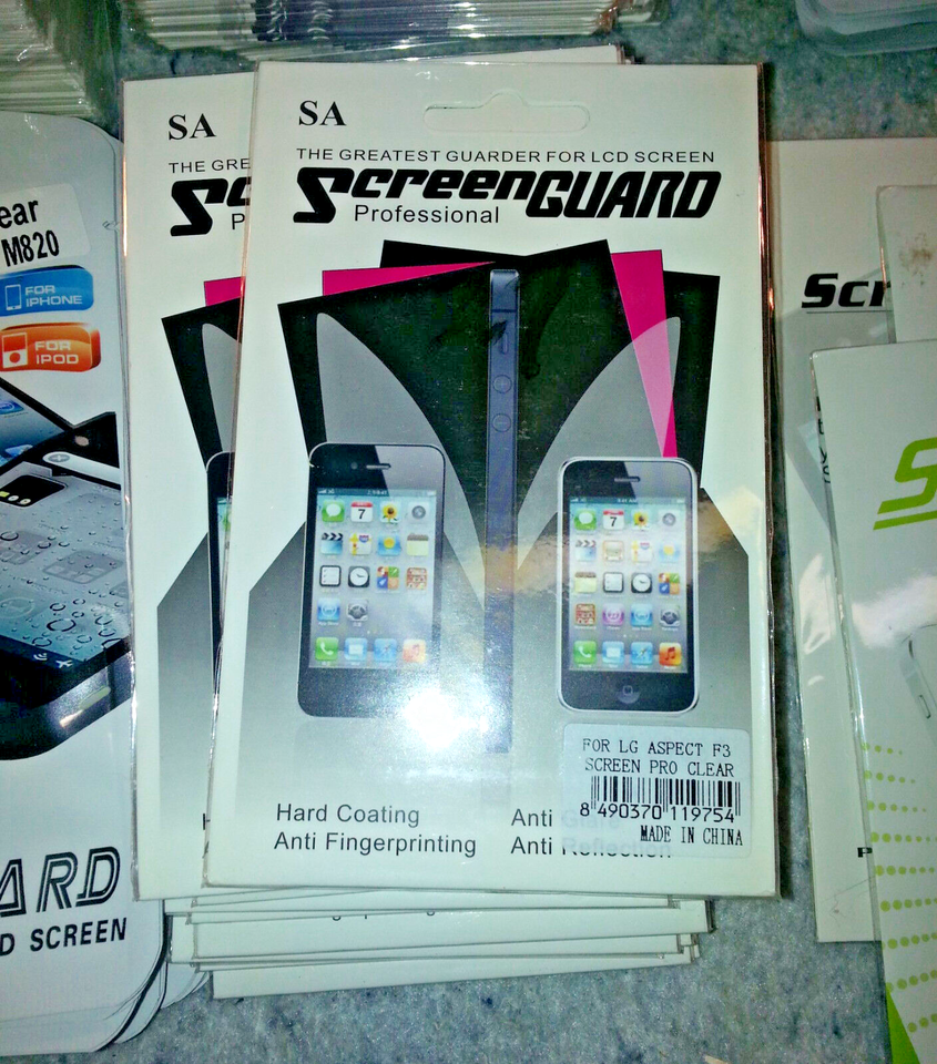 200+ lot of thin film plastic screen protectors for touch screen phones ...