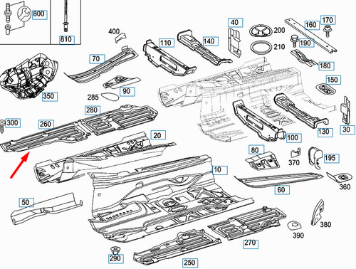 MERCEDES-BENZ E-CLASS S211 RIGHT SIDE UNDERBODY COVER A2196802006 NO🇺🇸 ...