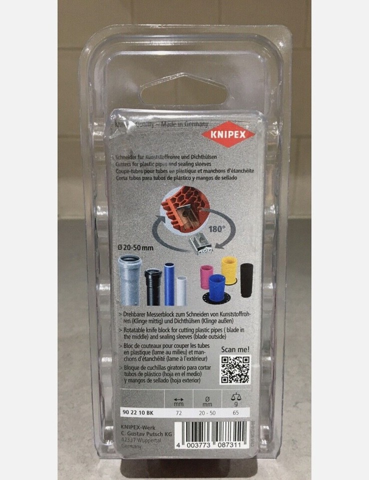 Knipex 90 22 10 BK BiX® Plastic Pipe Cutter - BRAND NEW | eBay