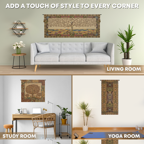 The Beethoven Frieze - Klimt Italian Modern Fine Art Woven Tapestry ...