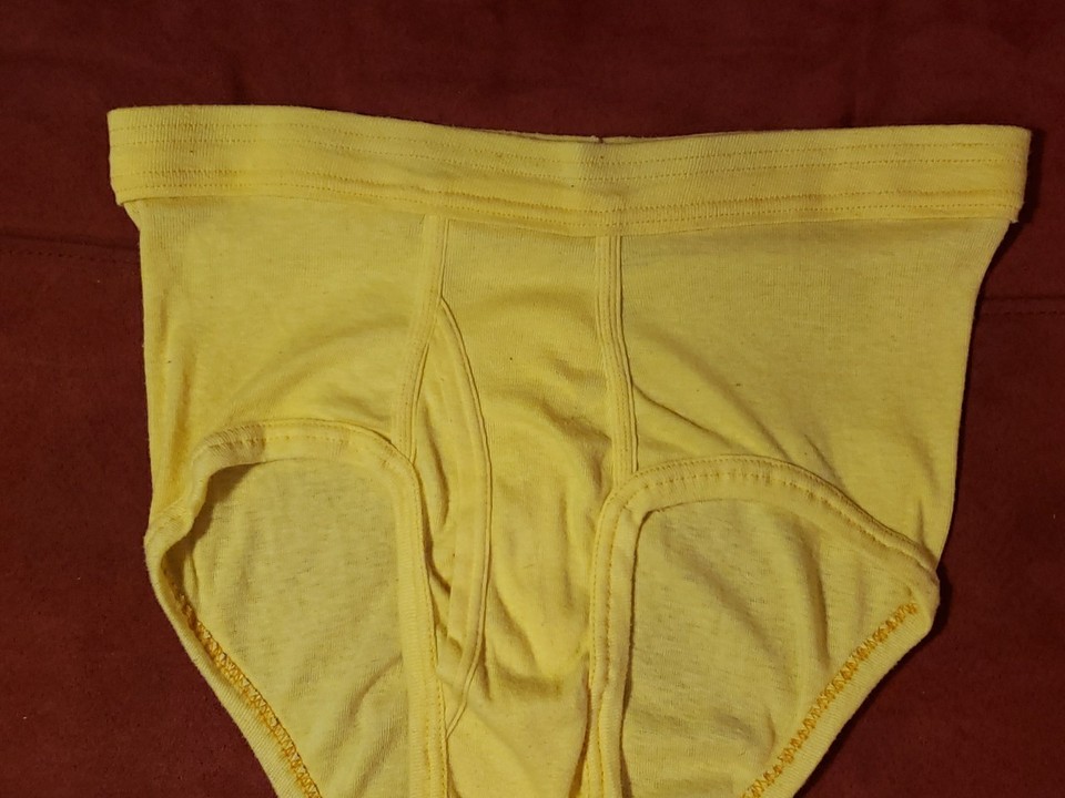 Men's Rare Vintage JC Penney Briefs Eye Catching Yellow Color. Size ...