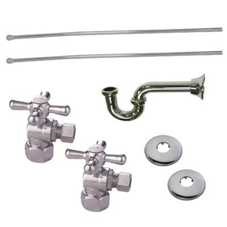Kingston Brass Trimscape KPK101P Plumbing Supply Kits Combo, 1/2" IPS ...