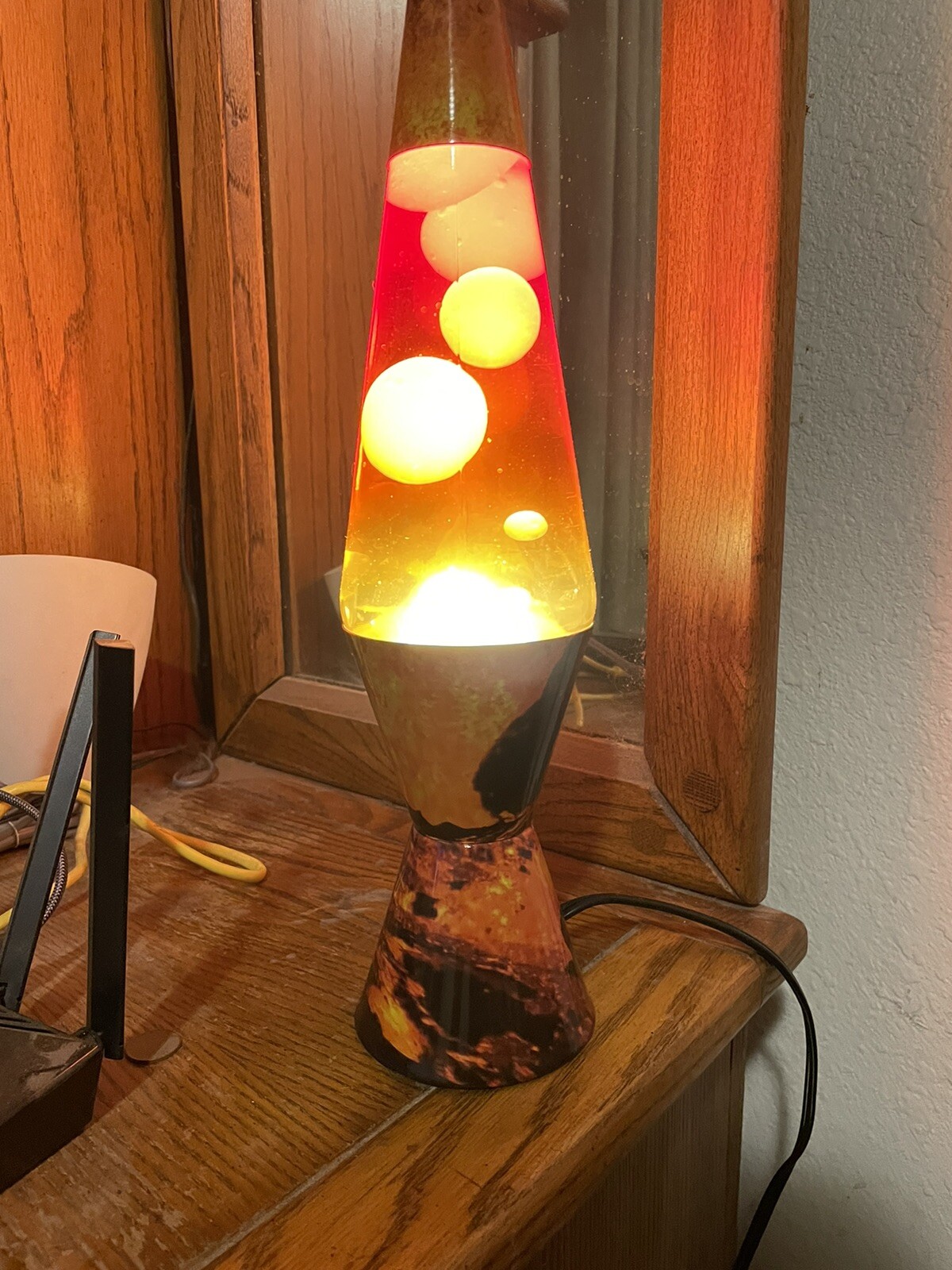 Lava Lite 2149 COLORMAX Volcano Print Lava Lamp with Tri-colored Globe ...