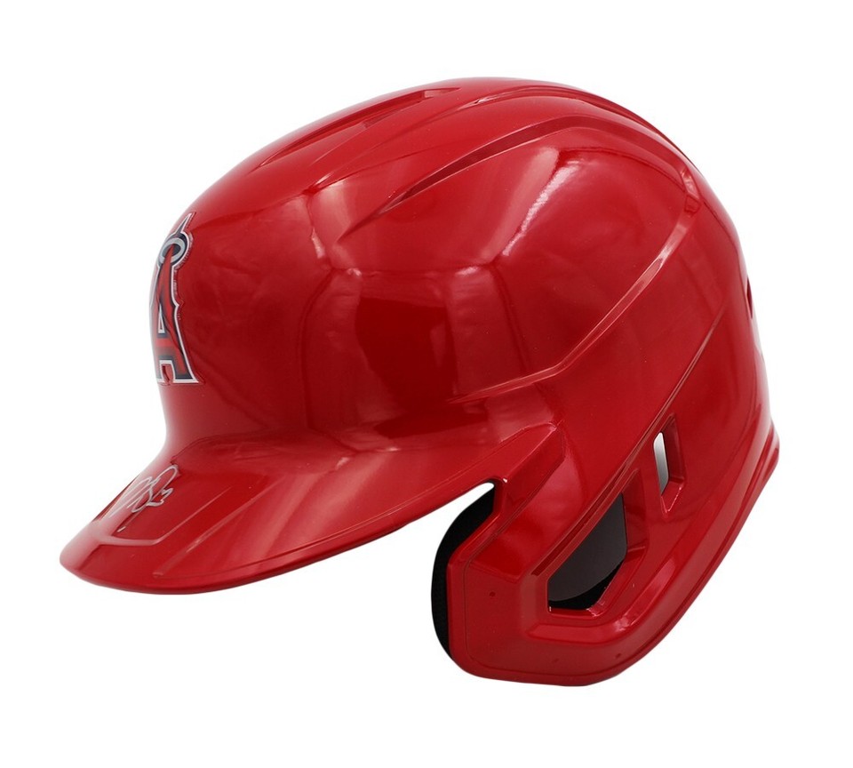 Mike Trout Signed Los Angeles Angels Rawlings Mach Pro Red MLB Helmet ...
