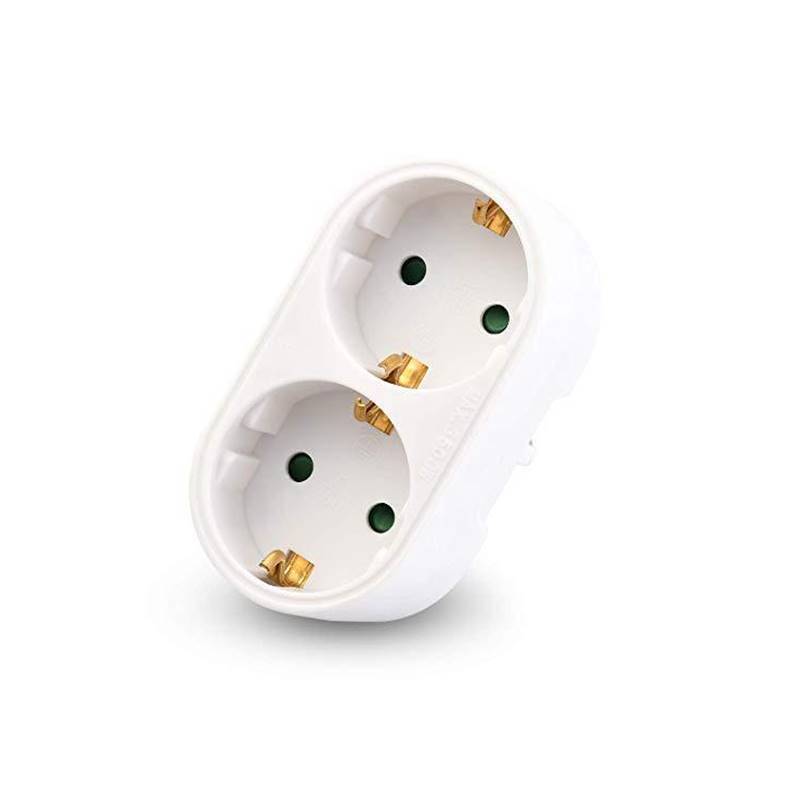 Double Plug Multi Plug Duo Plug 2-Slot Multi Plug Vertical White | eBay