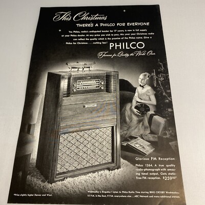 Philco Stereo Christmas Vintage 1947 Print Ad Advertising Art | eBay