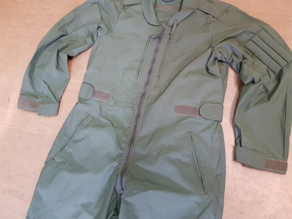 New Genuine RAF Pilot Flight Suit Aramid Green Lightweight Pilot Flight ...
