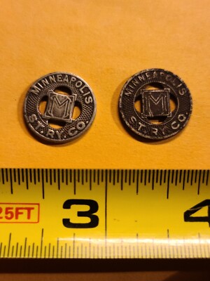 Vintage Minneapolis ST. RY. CO Transportation Token Good For One Fare ...