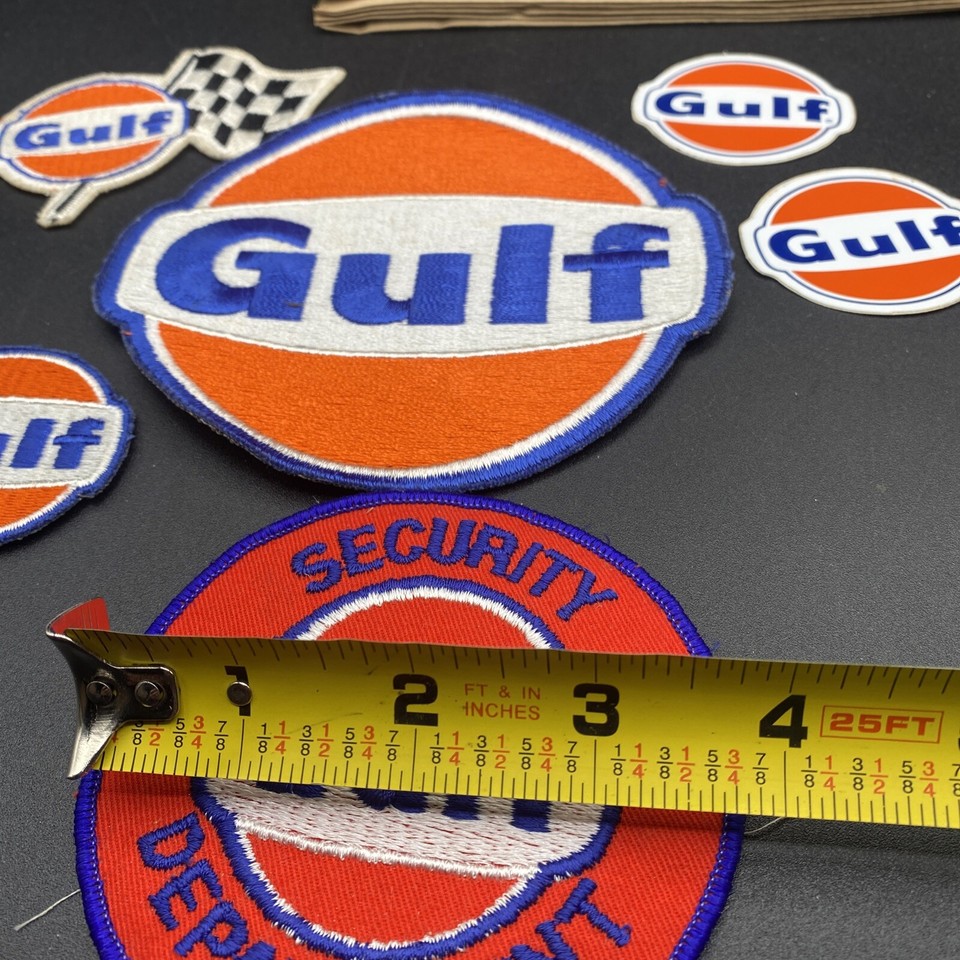 Lot Of Vintage Gasoline GULF OIL GAS STATION Patches and Stickers ...