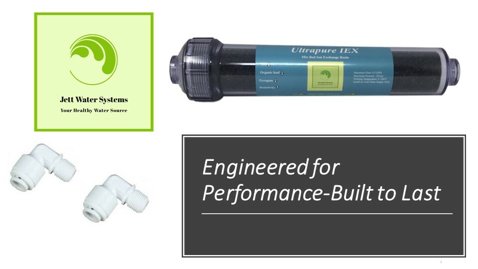 Mixed Bed Inline DI Resin Filter/DI Water Filter for Aquariums and RO/0 ...