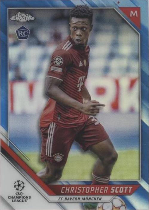 2021-22 Topps Chrome UCL - Christopher Scott #177 Blue Refractor /150 ...