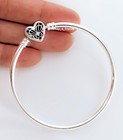 New 100% PANDORA 592593C01 Silver Moments Heart Butterfly Charm ...