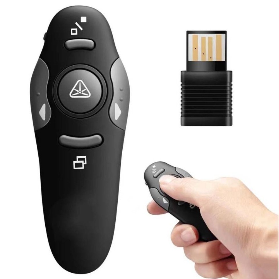 Wireless PPT Clicker Smart Presenter Remote Control Laser Point ...