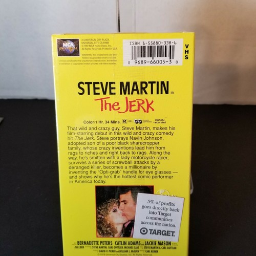 THE JERK STEVE MARTIN 1997 VHS VIDEO YELLOW ART NEW FACTORY SEALED RARE ...