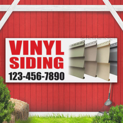 VINYL SIDING Advertising Banner Vinyl Mesh Sign Repair Construction ...