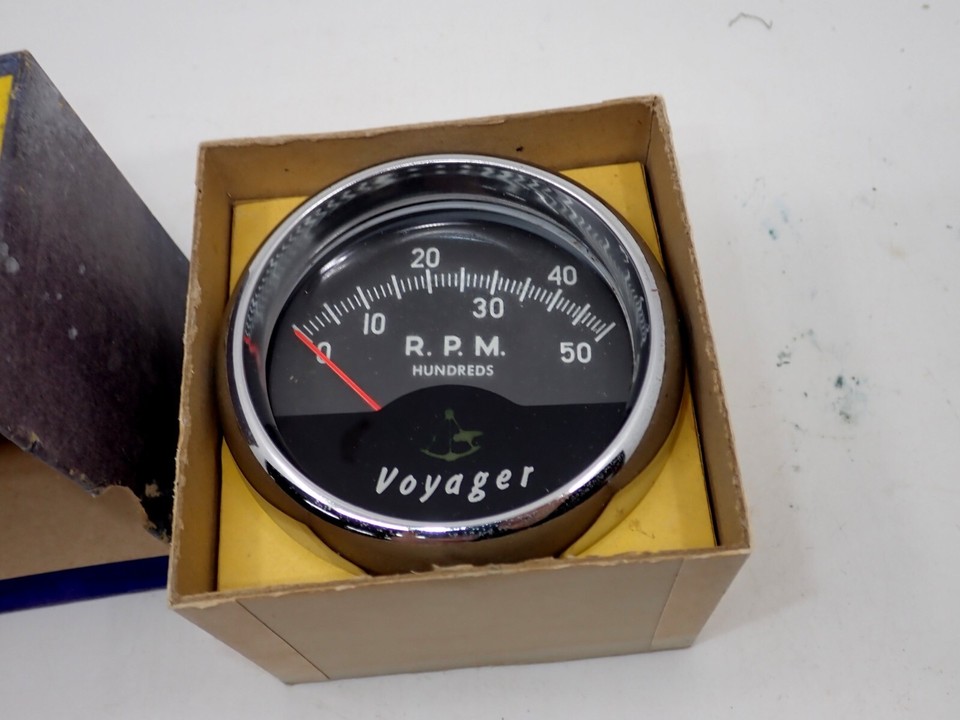 Vintage Autometer 5,000 RPM Tachometer Model 5DM Voyager New In Box ...