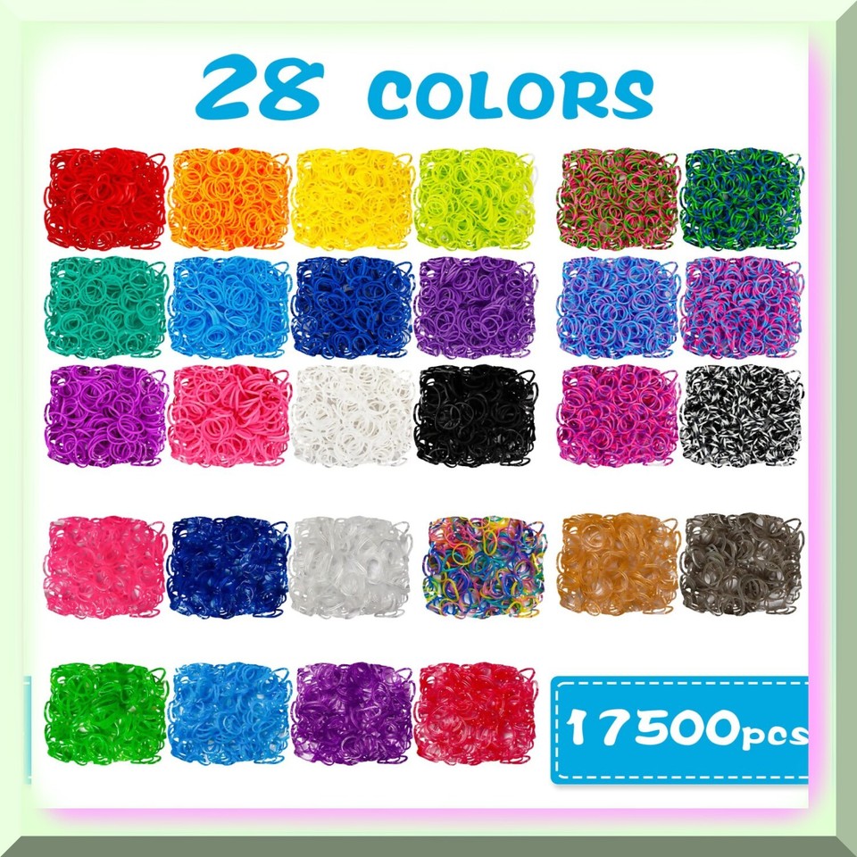 Rainbow Fun Bracelet Making Kit: 17500+ Rubber Loom Bands, | eBay
