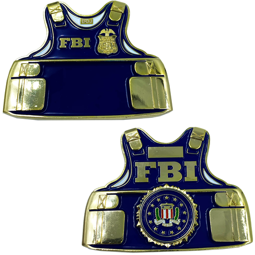 CL7-17 FBI Special Agent Body Armor Challenge Coin Thin Blue Line DOJ ...