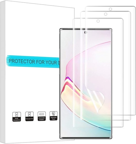 3 PACK Samsung Galaxy Note 10+ Plus Screen Protector HD Clear Case ...