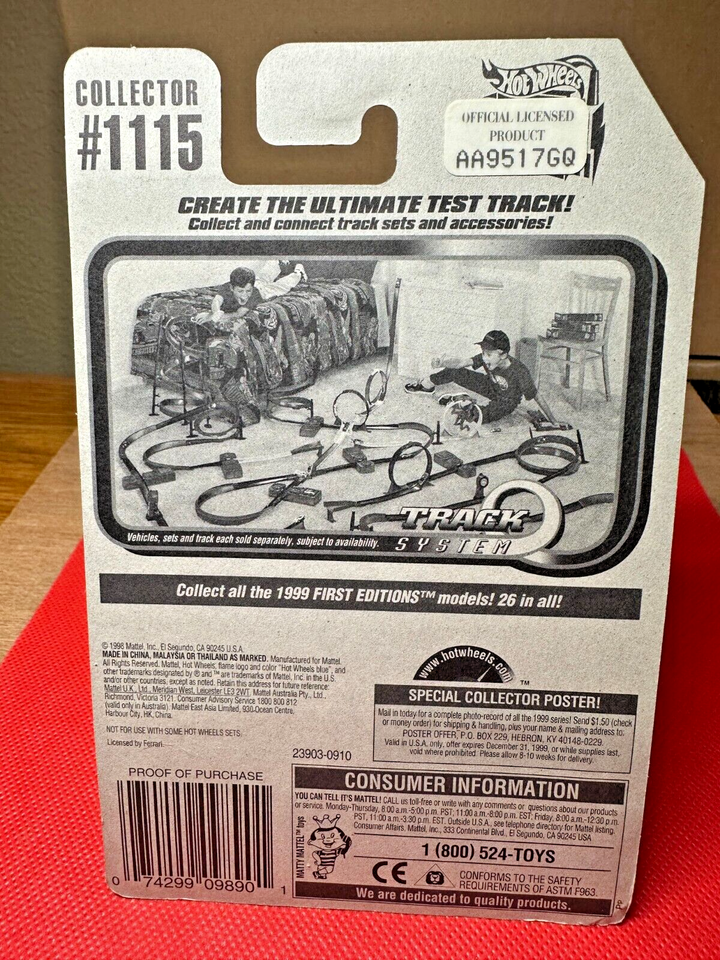 Hot Wheels 1999 First Editions Ferrari F355 Challenge #1115 Silver W ...