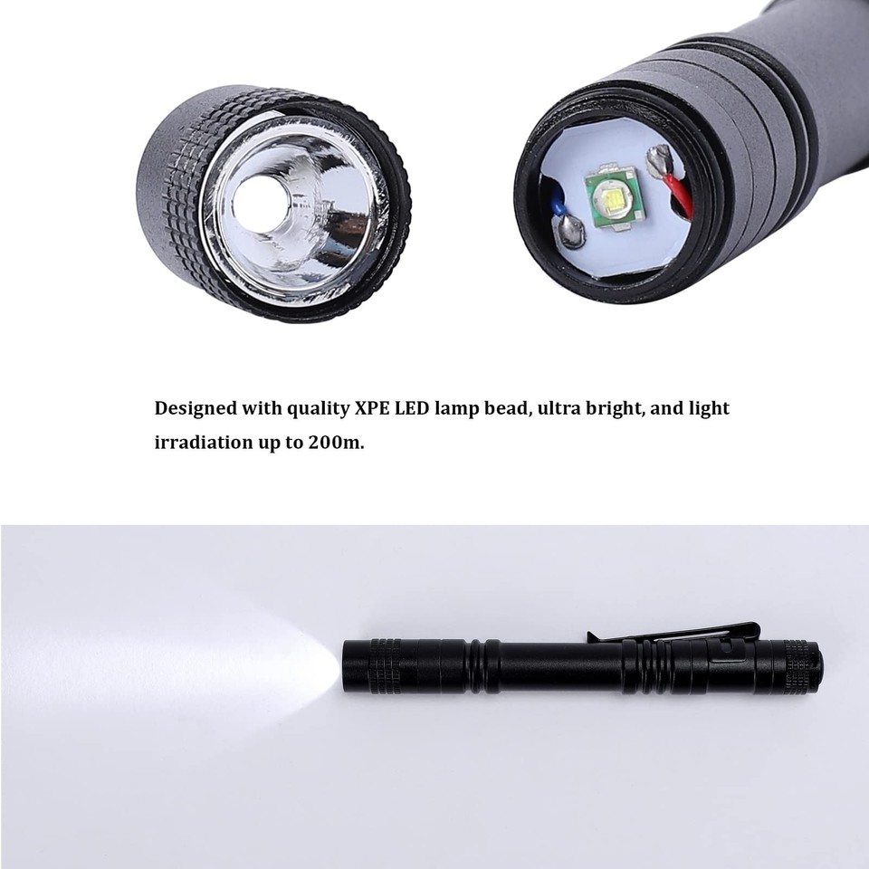 GzvvSvzoi LED Pen Flashlight, 6Pcs Pocket Flashlights Super Bright Slim ...