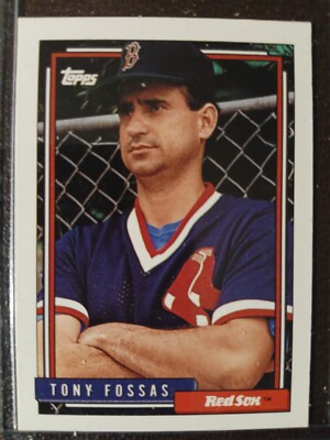 TONY FOSSAS BOSTON RED SOX 1992 TOPPS BASEBALL CARD #249 | eBay