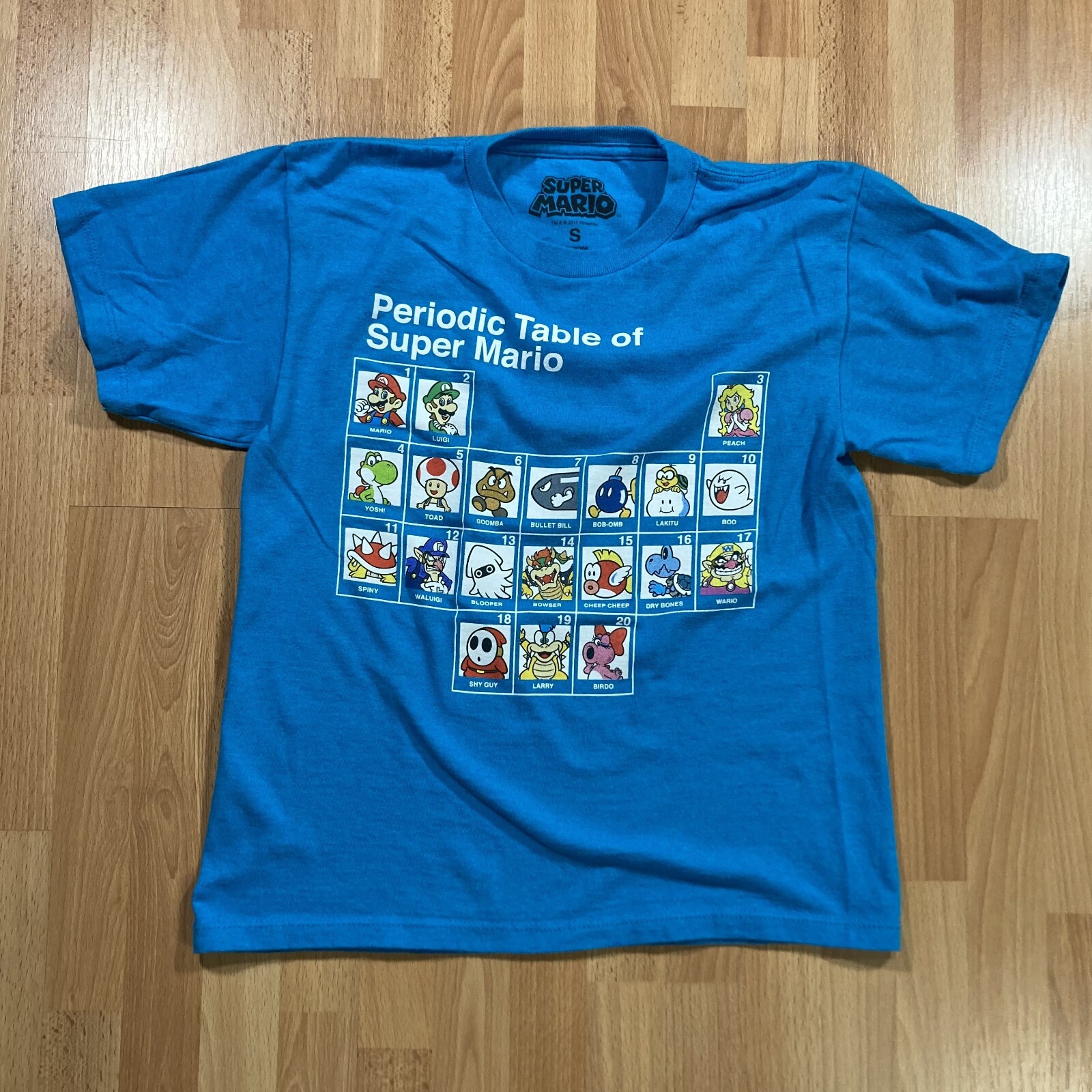 Nintendo Super Mario Periodic Table Squad Graphic Tee… - Gem
