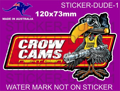 CROW CAMS STICKER DRAG RACING FOR TOOLBOX BEER FRIDGE MANCAVE WELDER ...