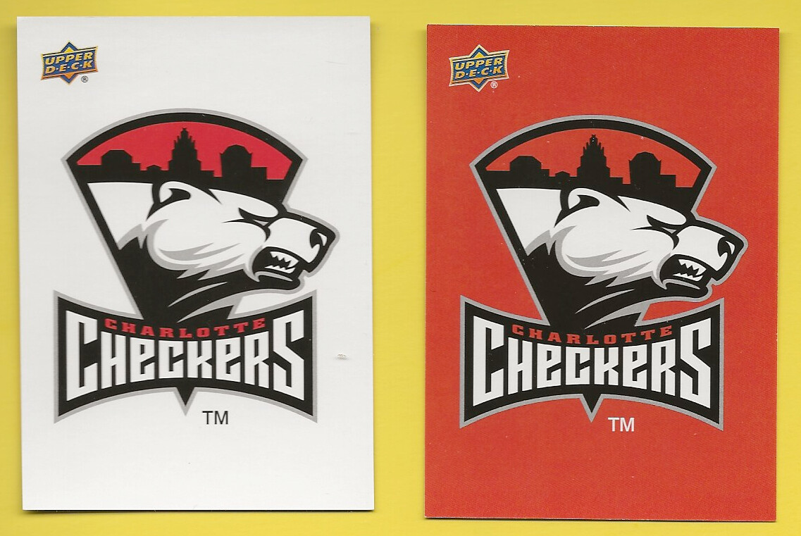 2014-15 Upper Deck AHL Charlotte Checkers Team Set + 2 diff logo ...
