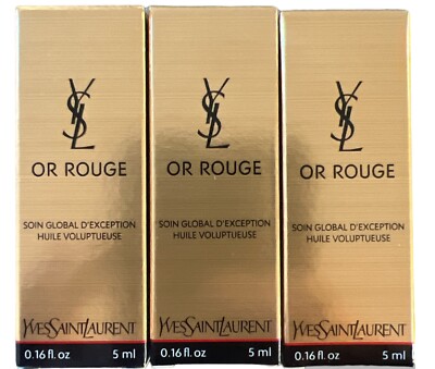 YSL Yves Saint Laurent OR ROUGE Fluide 5ml Lot Of 3 BRAND NEW GENUINE ...