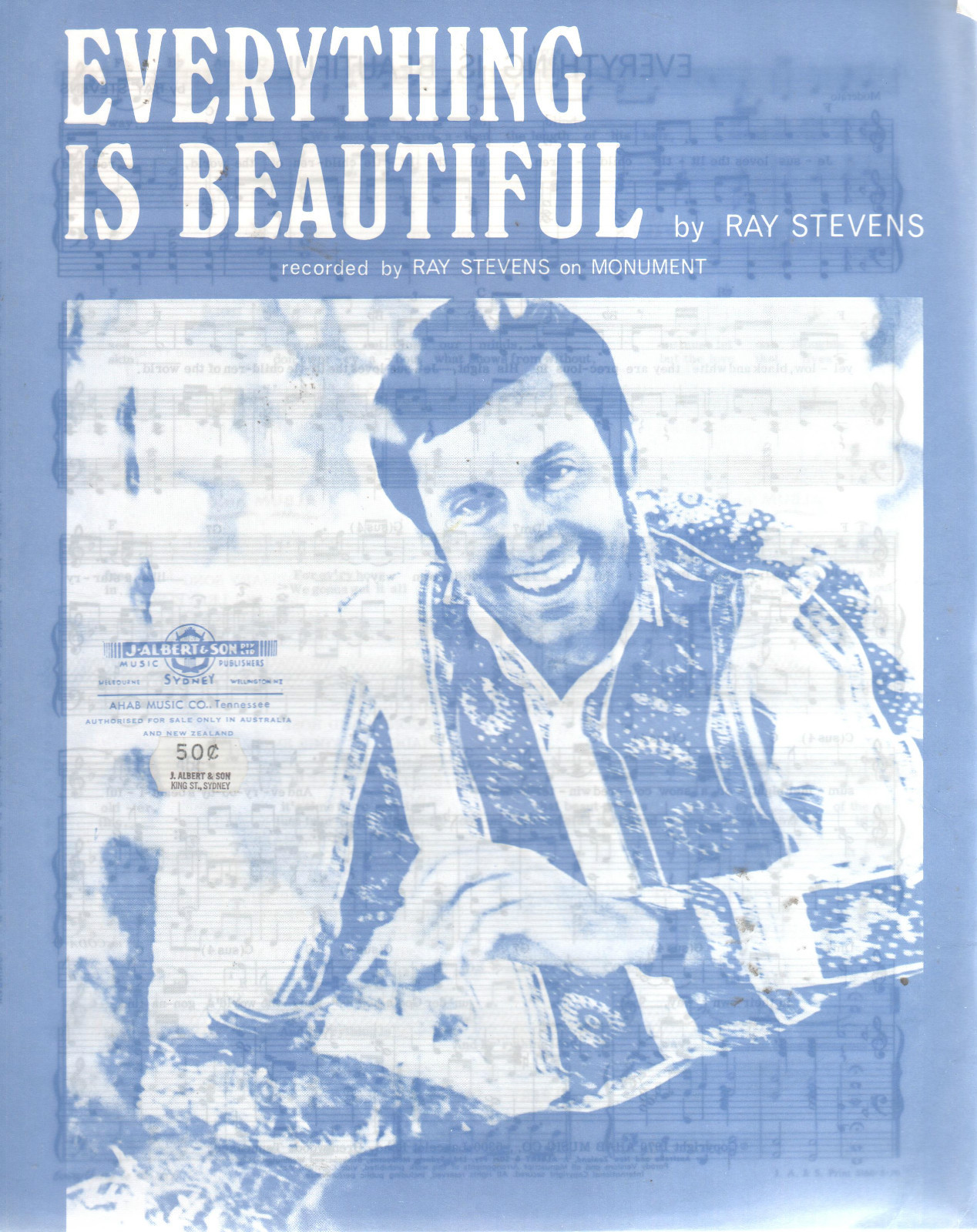 RAY STEVENS - EVERYTHING IS BEAUTIFUL - OZ 4 PAGE SHEET MUSIC | eBay