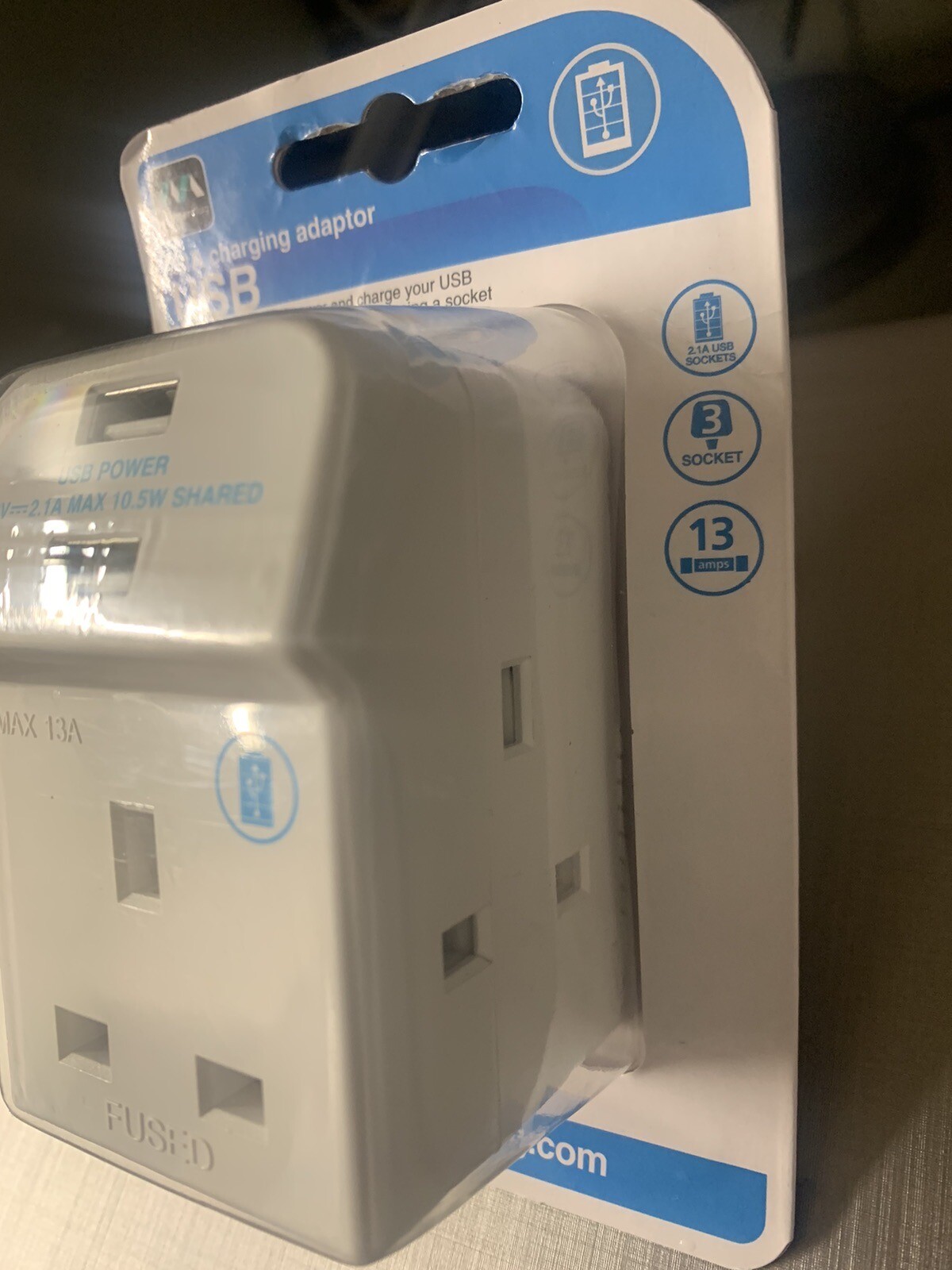 Masterplug 3 Gang Power Socket Adapter With 2 X USB Charging Sockets ...