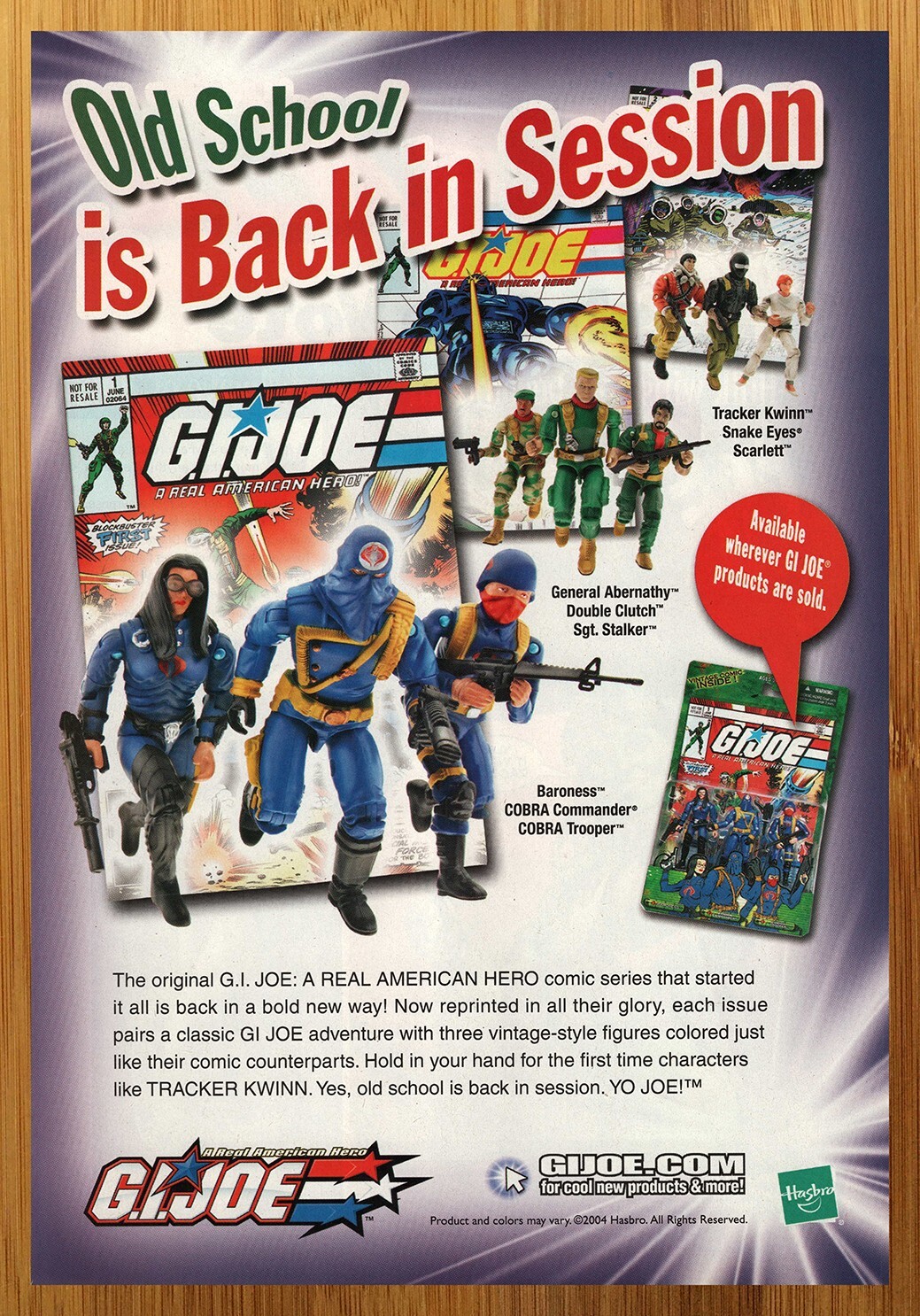 2004 GI Joe Comic Book Action Figures Print Ad/Poster Cobra Commander ...