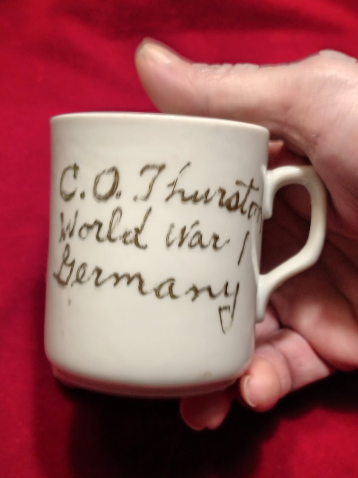 WWI GERMAN PATRIOTIC TEA CUP WITH PAINTED 1914 IRON CROSS AND ...