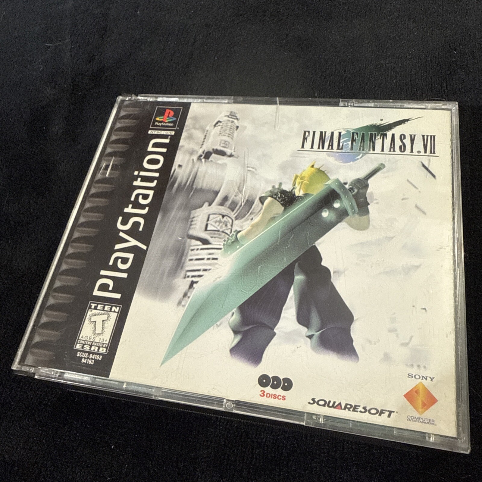 Final Fantasy VII 7 FF7 - Black Label - PlayStation 1 PS1 711719416326 ...