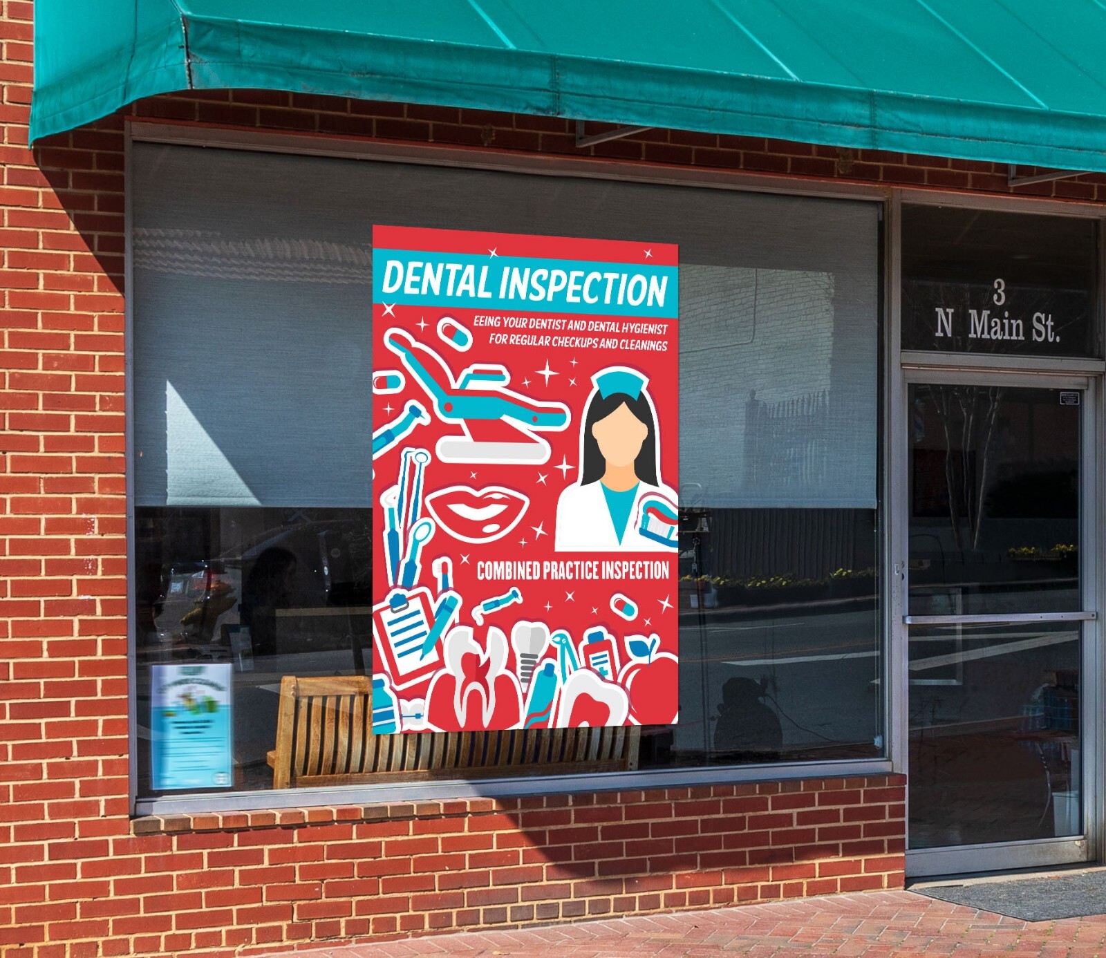 3D Dentist Clinic Dental G379 Window Stickers Vinyl Wall Mural Decals ...