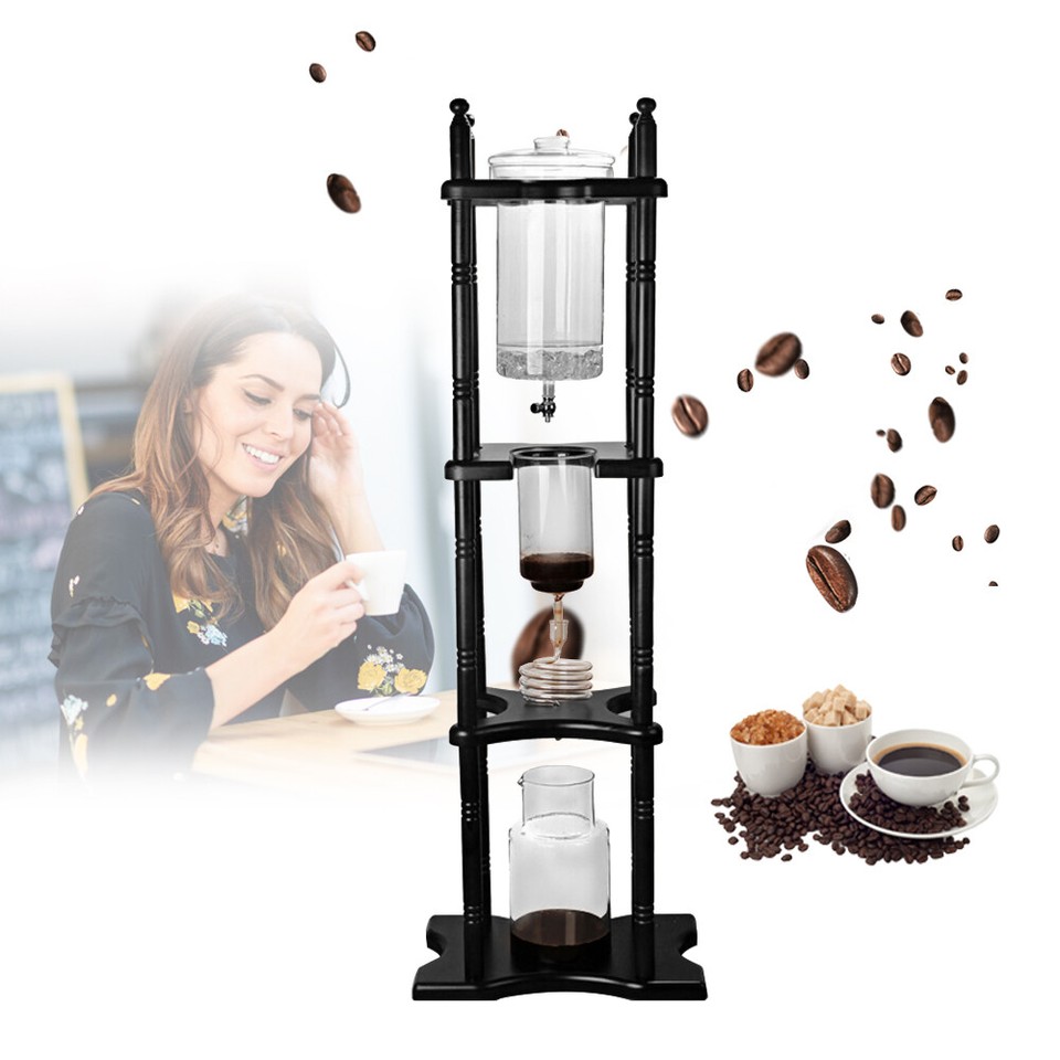 Ice Drip Coffee Tower Cold Brew Coffee Maker Glass Dutch Coffee Dripper ...