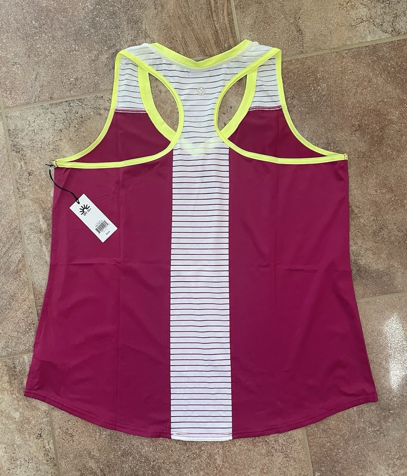 Jofit V-Neck Tank Womens XX Large Maroon Sleeveless Running Outdoor UPF ...