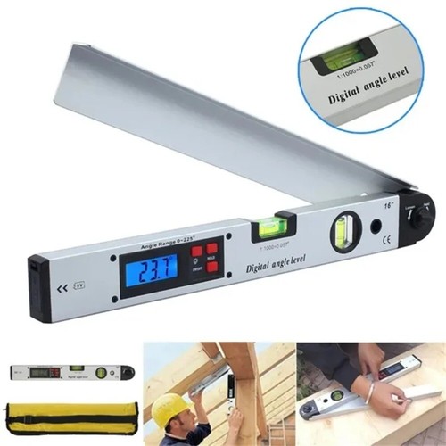 0~225°LCD Digital Inclinometer Protractor Spirit Level Angle Finder ...