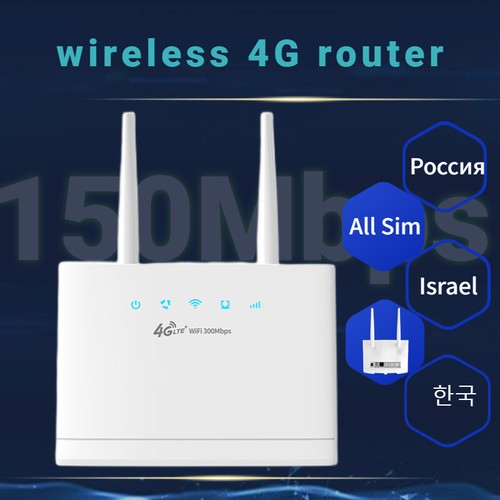 300Mbps LTE Modem Router WiFi Unlocked SIM Card Slot Wireless Internet ...