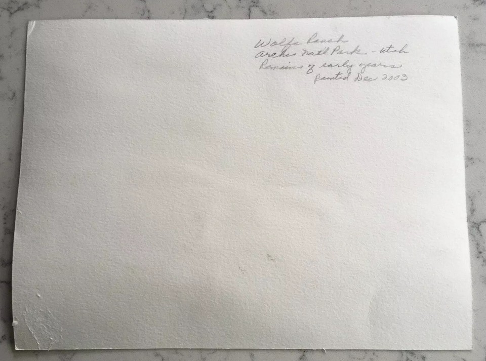 TOOBY BURTON YELLOWSTONE ARTIST WATERCOLOR PAINTING WOLFE RANCH ARCHES ...