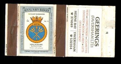 Matchbox Royal Navy Crest Badge Nuclear Submarine HMS Sceptre ≠ RN100 ...