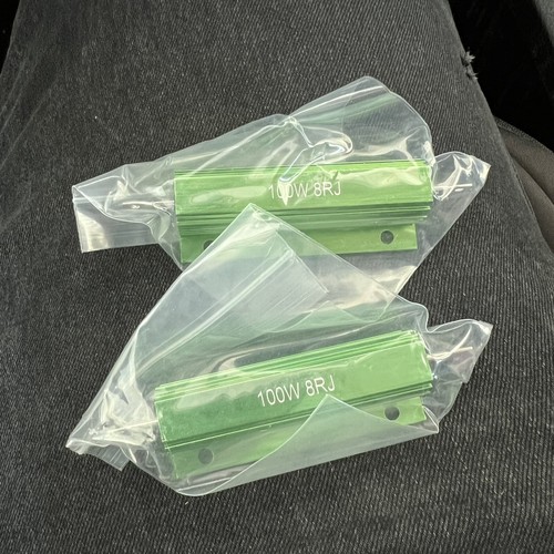 100W 8 Ohm Screw Tap Mounted Aluminum Housed Wirewound Resistors 2 Pcs ...