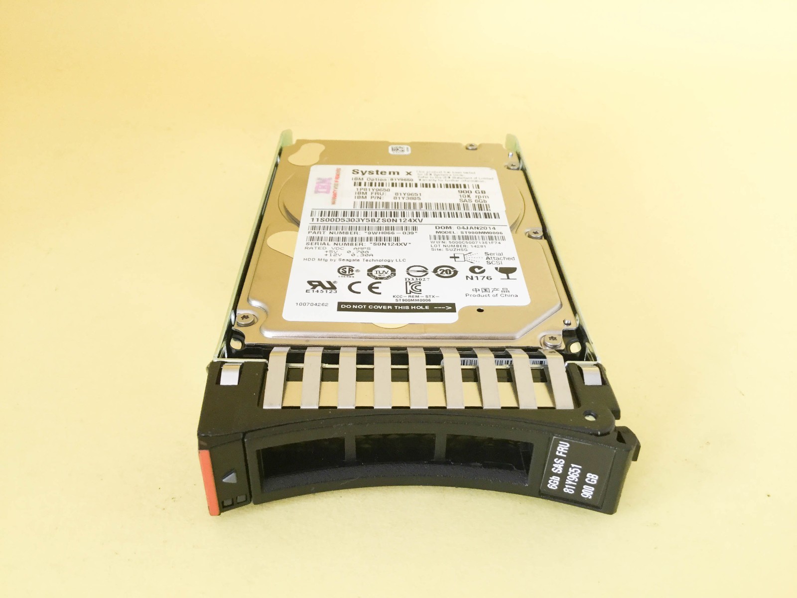 81Y9650 81Y9651 IBM 900GB 10K 6G SFF SAS 2.5" HOT SWAP HARD DRIVE ...