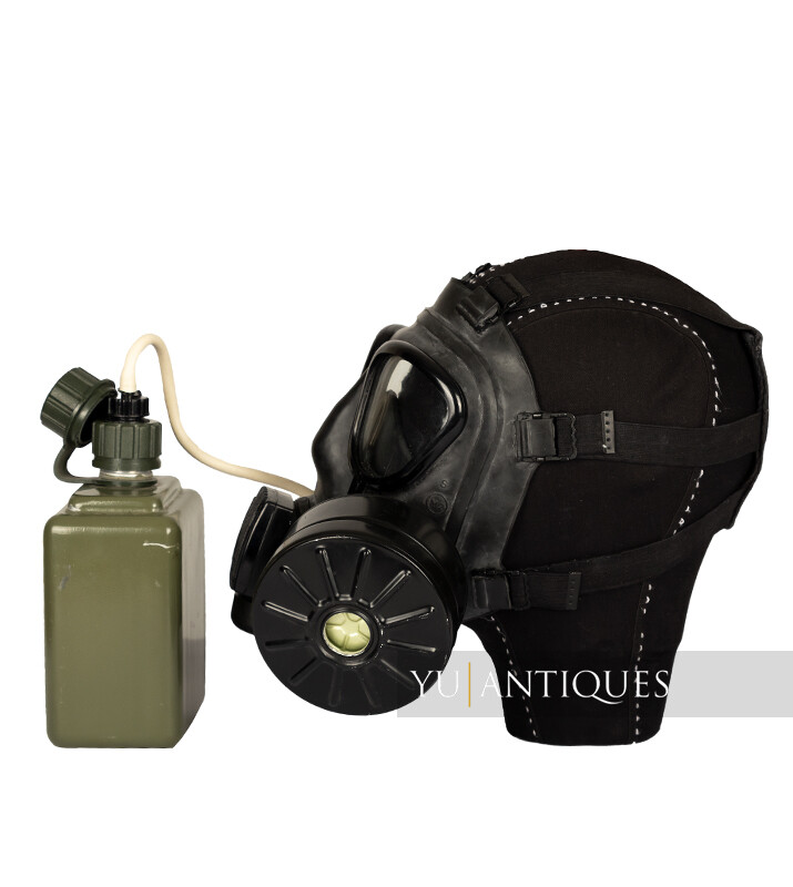 Serbia Armed Force Black M2F Phonic Gas Mask With A Bag & Drinking Tube ...