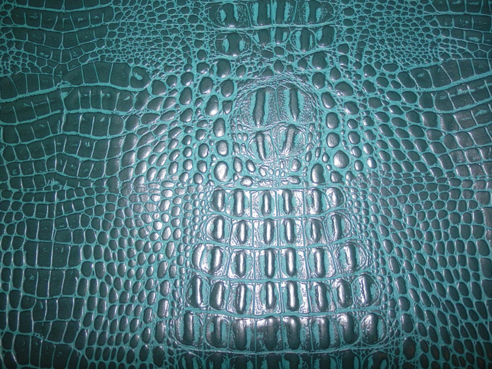 17"x27" Heavy Duty Waterproof Teal Alligator Faux Leather Embossed ...