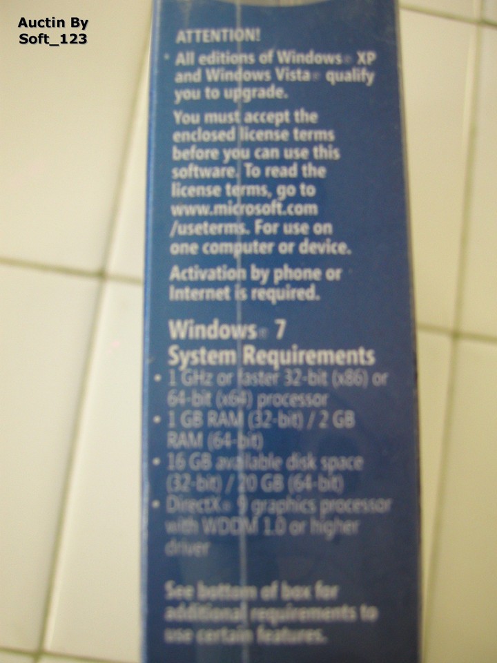 Microsoft Windows 7 Professional Upgrade 32 & 64 Bit DVDs =RETAIL BOX ...